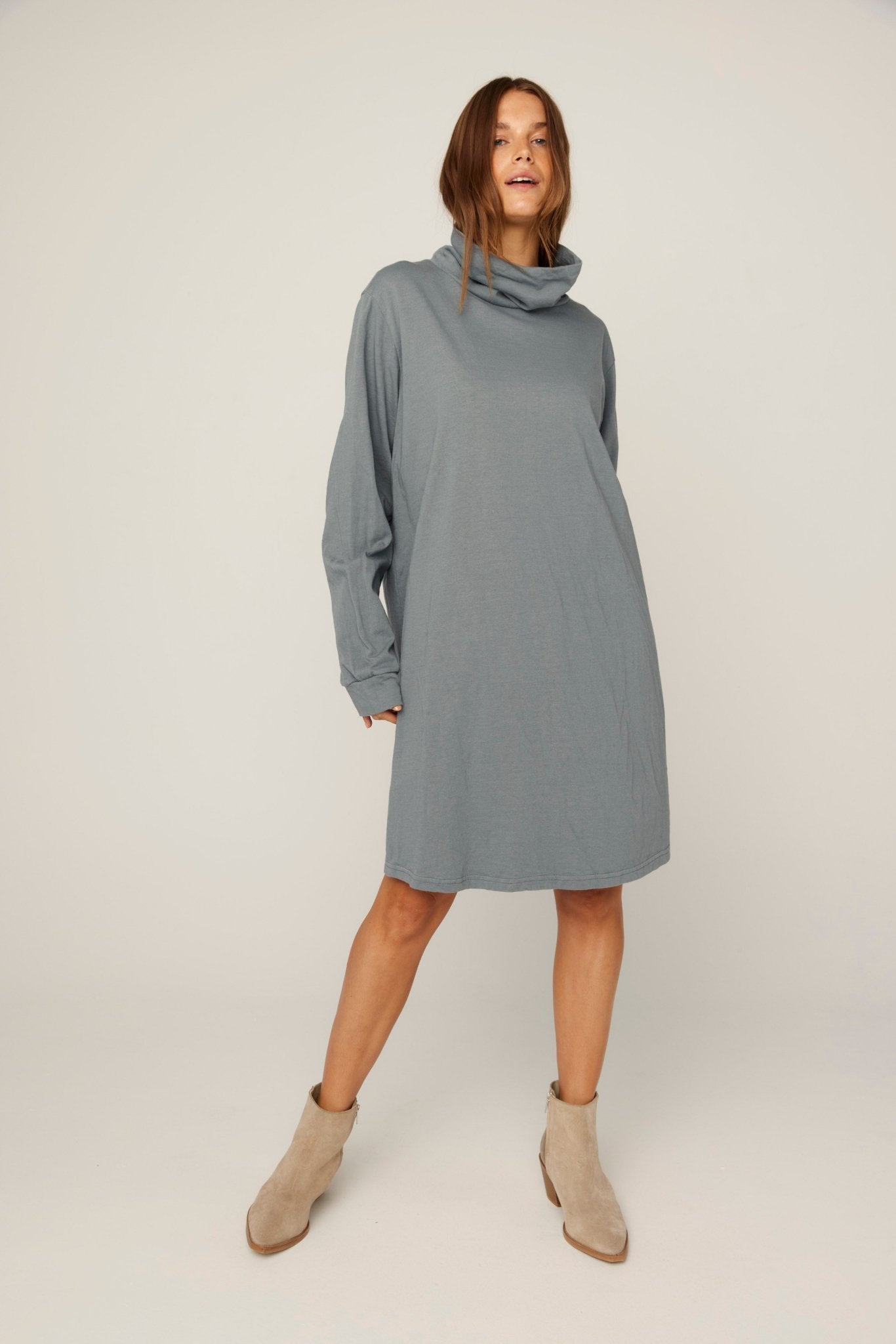 BIMAH SKIVVY DRESS - GREY MIST