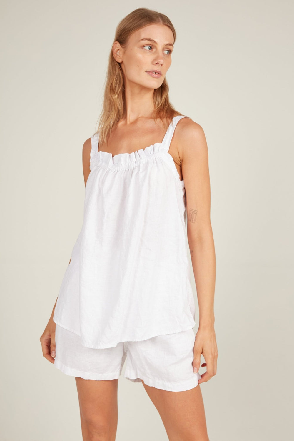 BEACHED SINGLET - BLANC